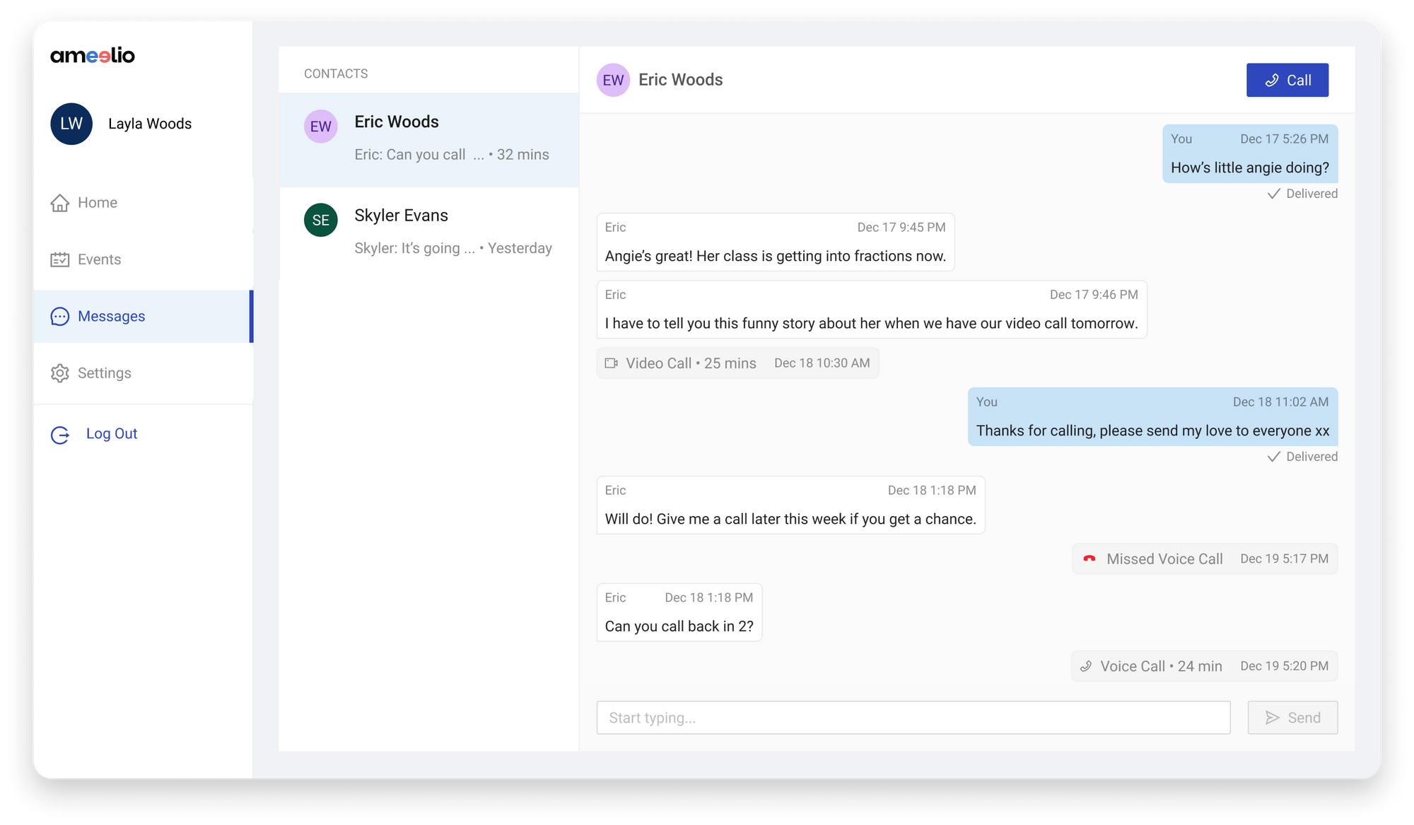 E-messaging » Family Communications | Products | Ameelio