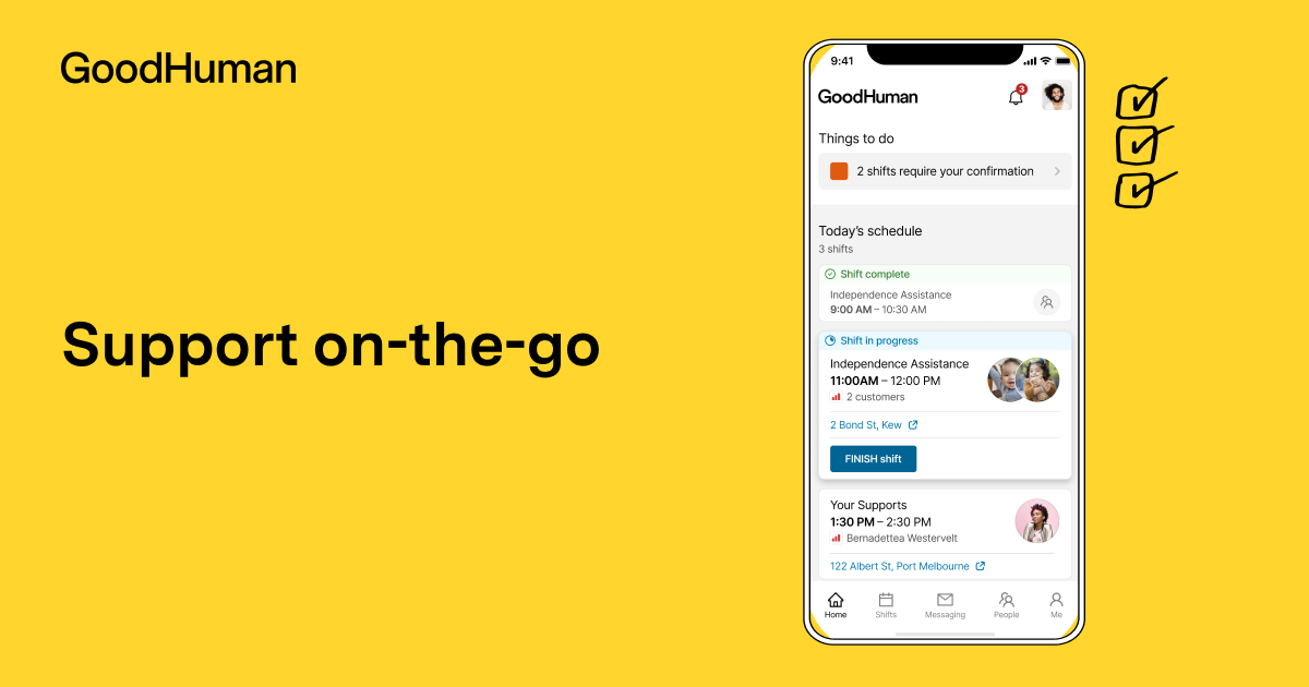 Disability Support Worker App | GoodHuman