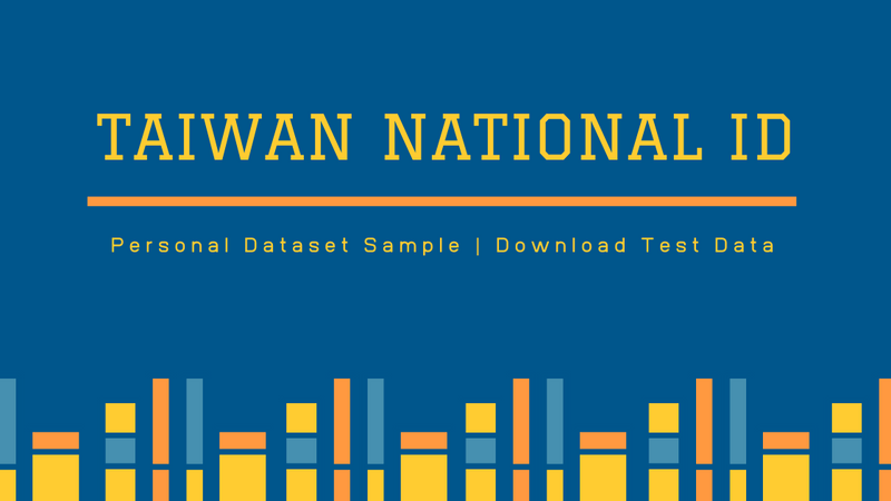 Personal Dataset Sample| Taiwan National ID | Protecto