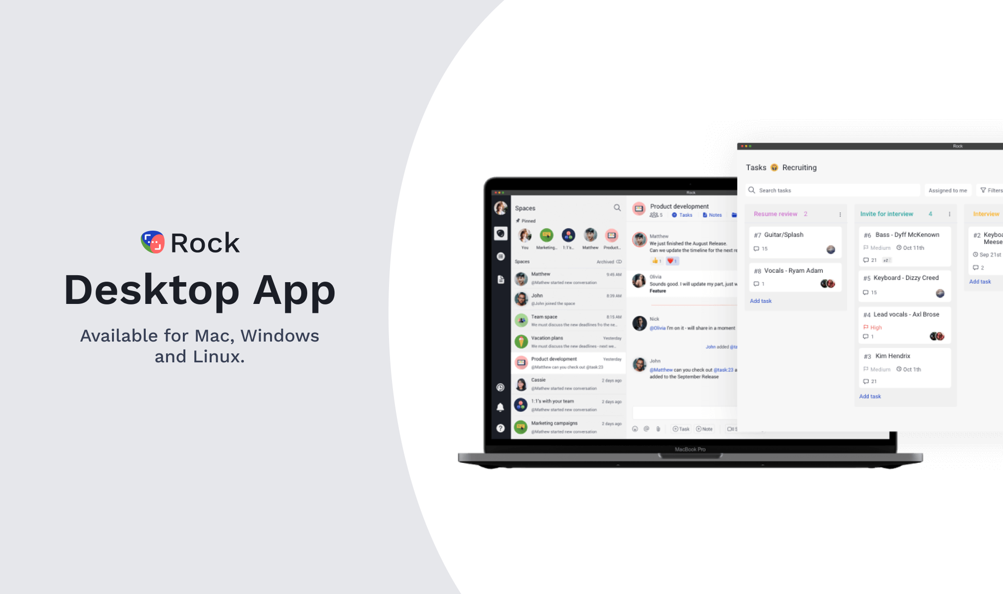 Product Update: desktop app for Mac, Windows, and Linux | Rock