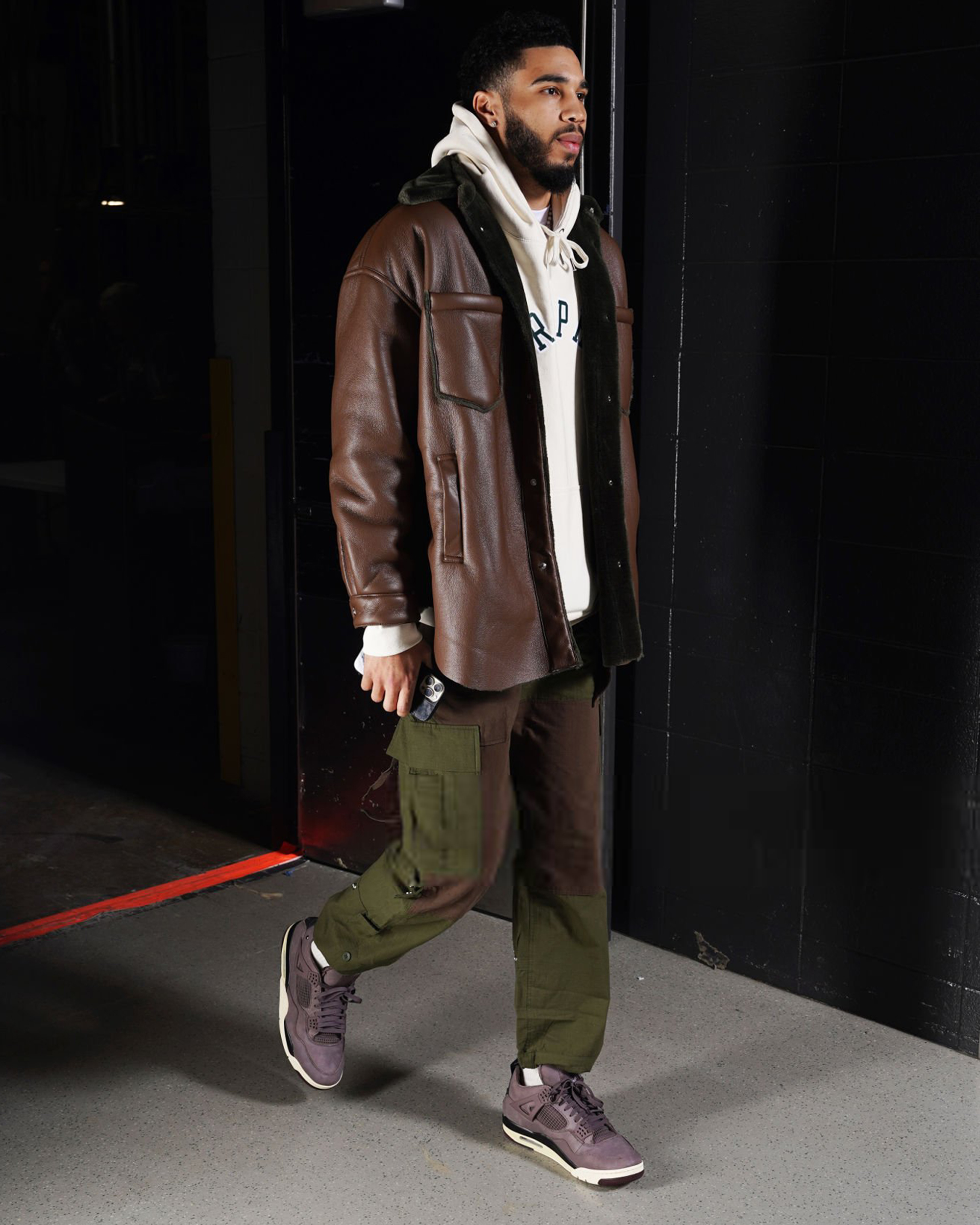 Jayson Tatum staying warm in Minnesota