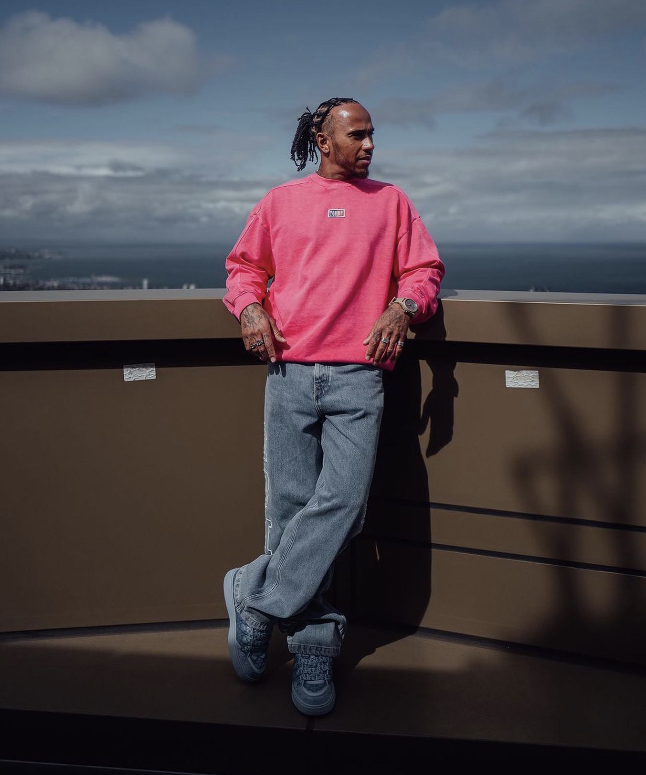 Lewis Hamilton taking in the scenery while out in Australia