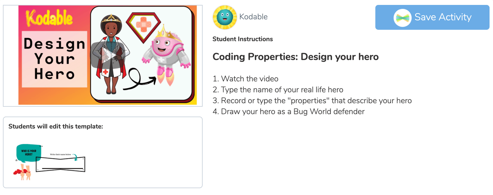 Coding Activities on SeeSaw | Kodable