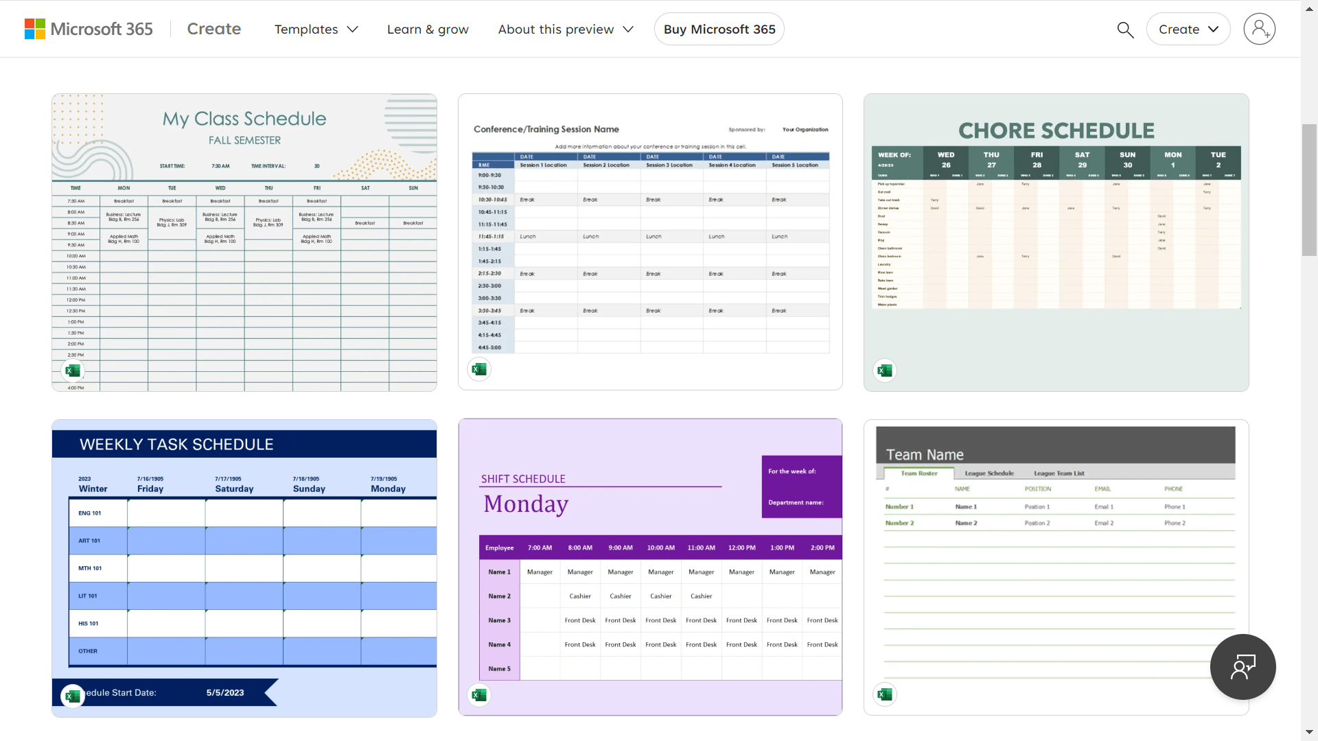 Excel Week Schedule Template