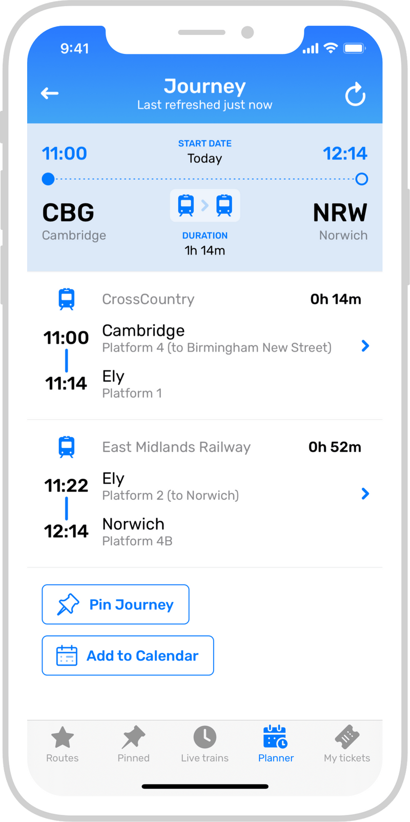 Railboard - National Rail train times for iPhone & iPad