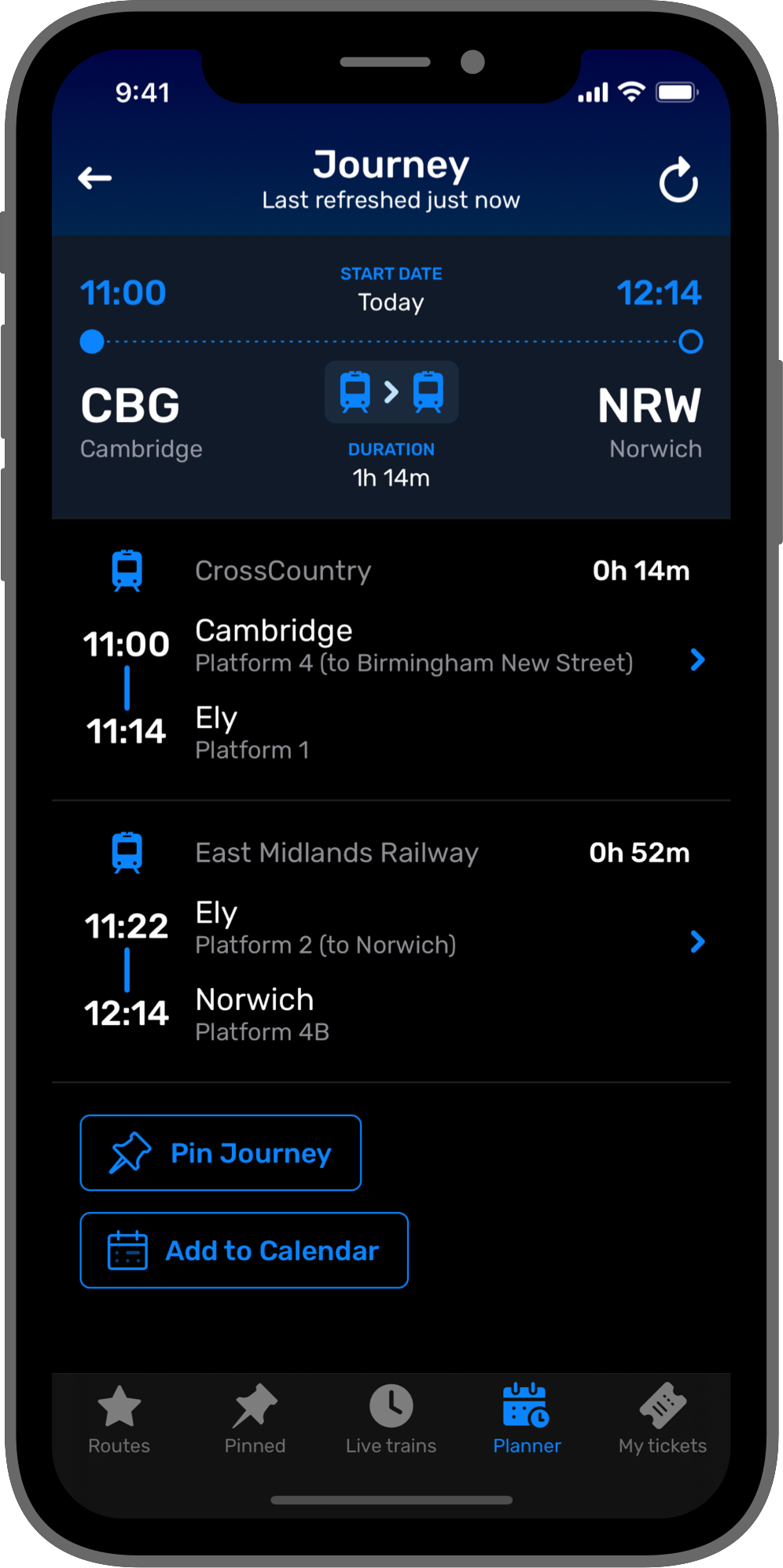 Railboard - National Rail train times for iPhone & iPad