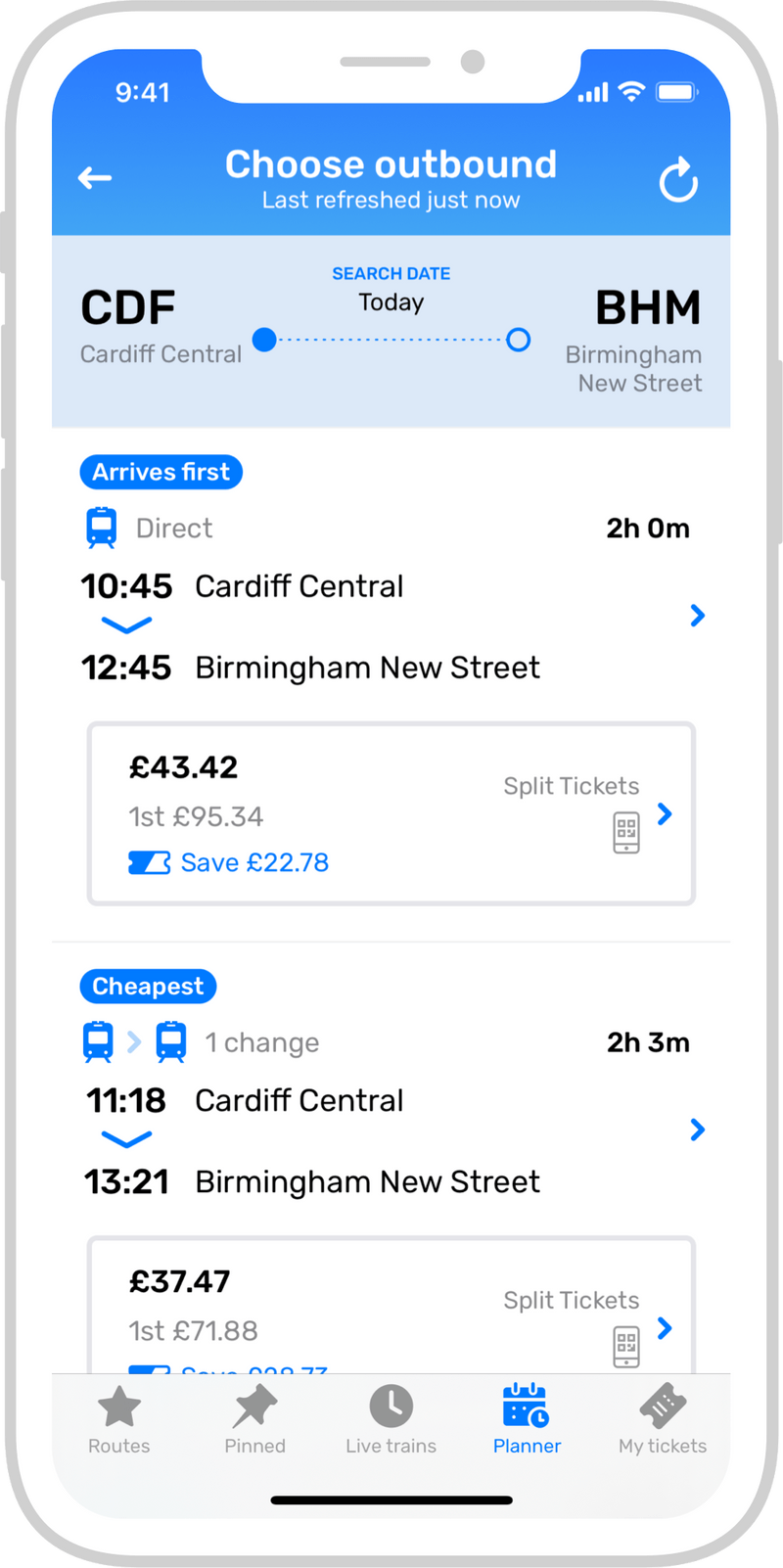 Railboard - National Rail train times for iPhone & iPad