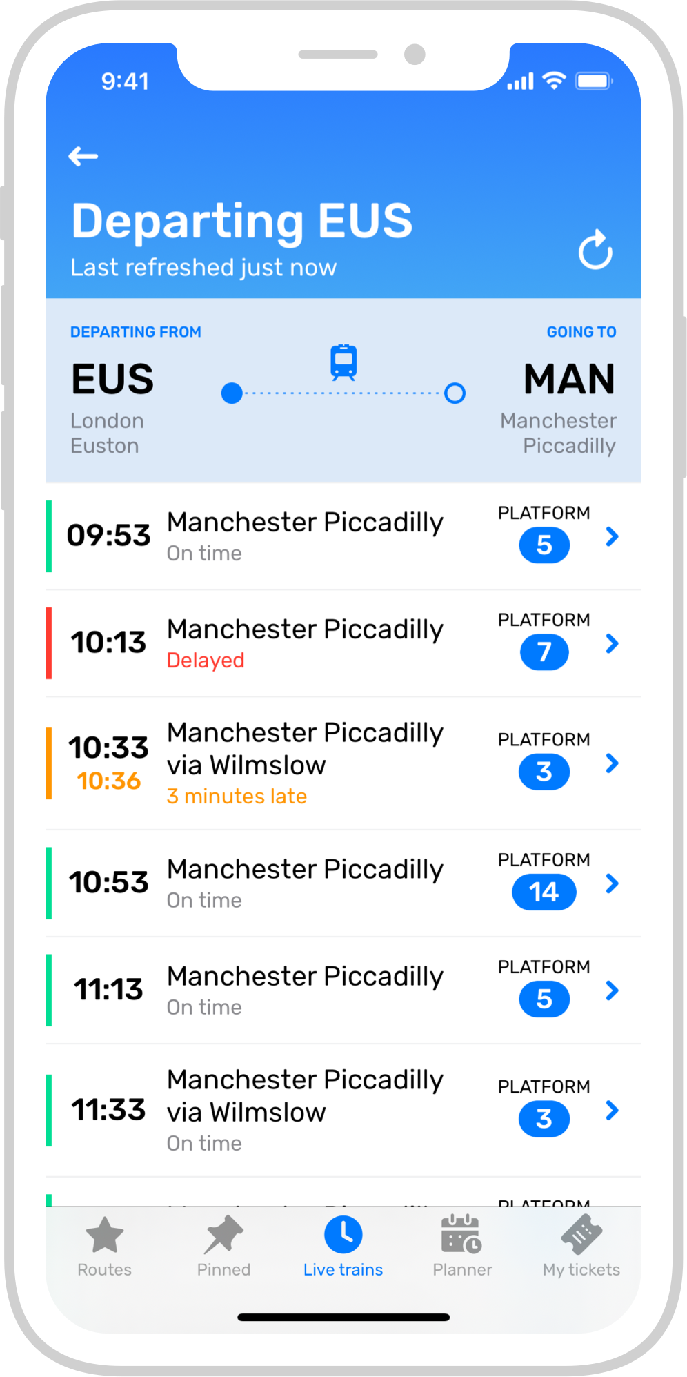 Railboard - National Rail train times for iPhone & iPad