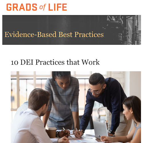 Grads Of Life Evidenced Based Dei Best Practices Tear The Paper Ceiling