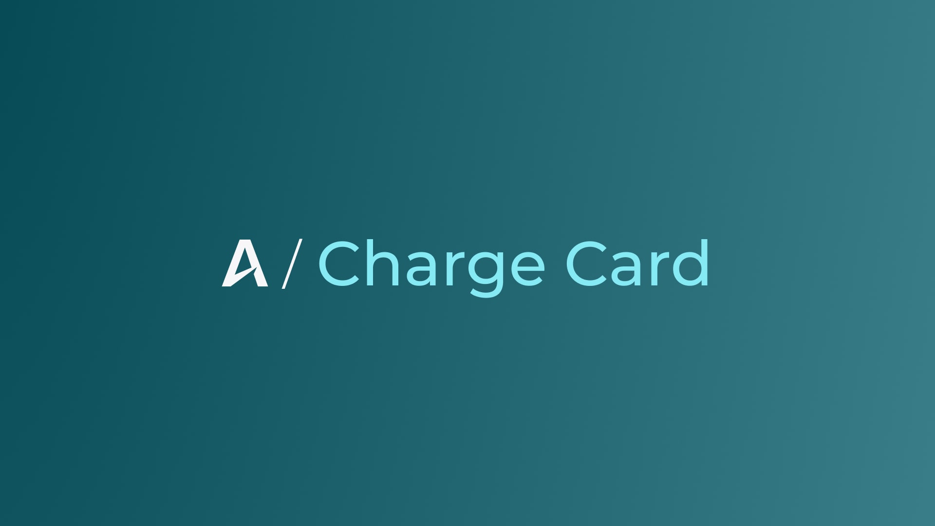 Product Charge Card Product Charge Card