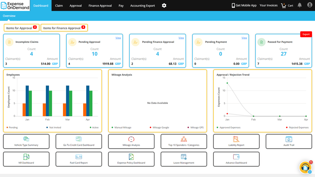 Expense Management For Business | ExpenseOnDemand