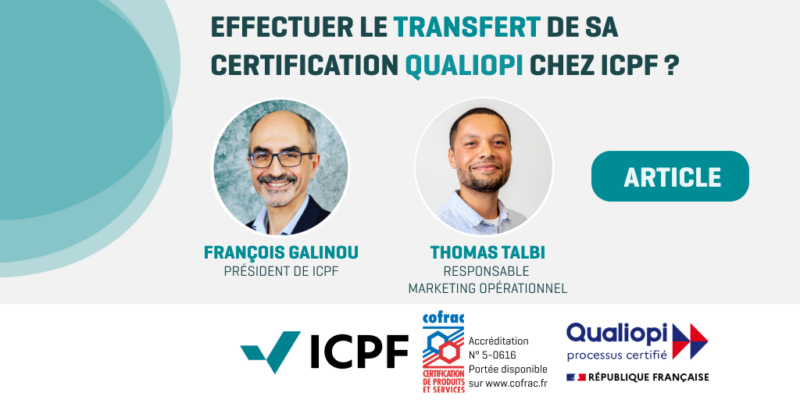 ICPF certifie les professionnels de la formation avec les certifications Qualiopi et PRO