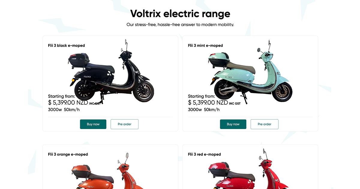 Voltrix Electric Moped Range