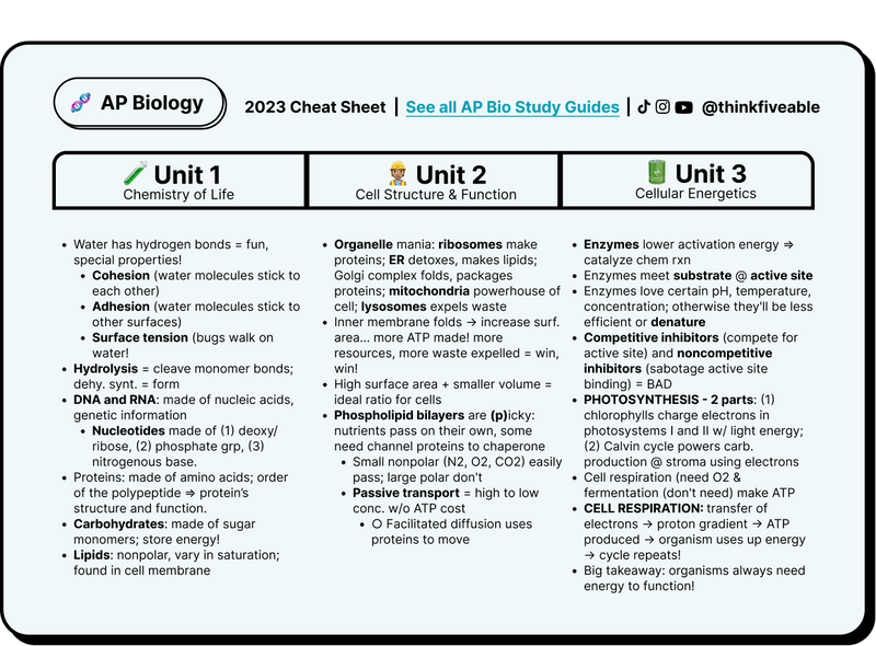 Fiveable: 2023 AP Review — Study Guides, Cheatsheets, Practice Questions