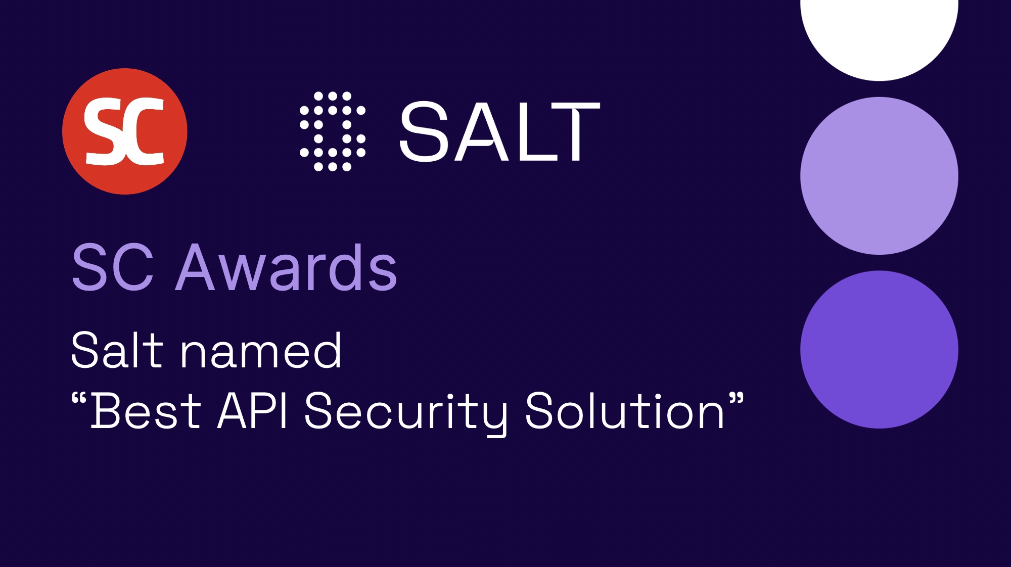 Salt Wins SC Magazine Award – “Best API Security Solution”