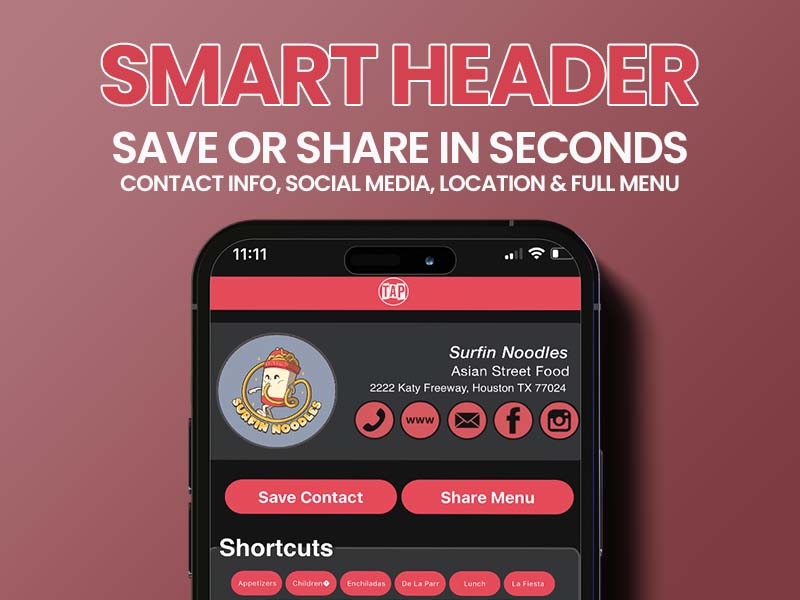 Customizable TAP Card