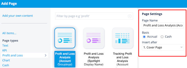 Add a New Page - Spotlight Reporting Help