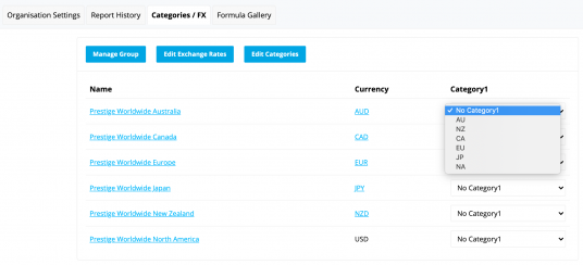 Categories - Spotlight Reporting Help