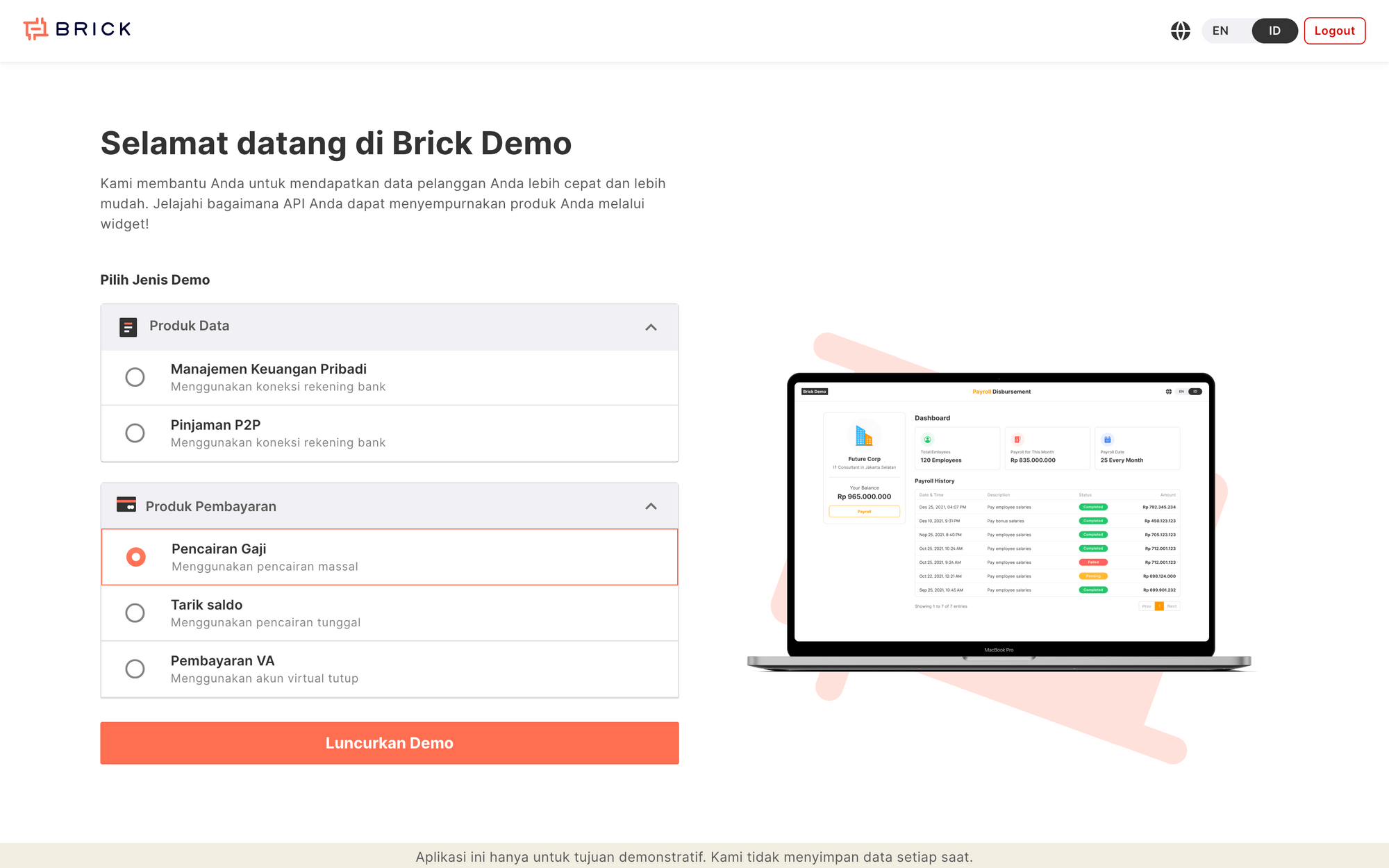 Brick - Pembayaran Bisnis jadi Sederhana