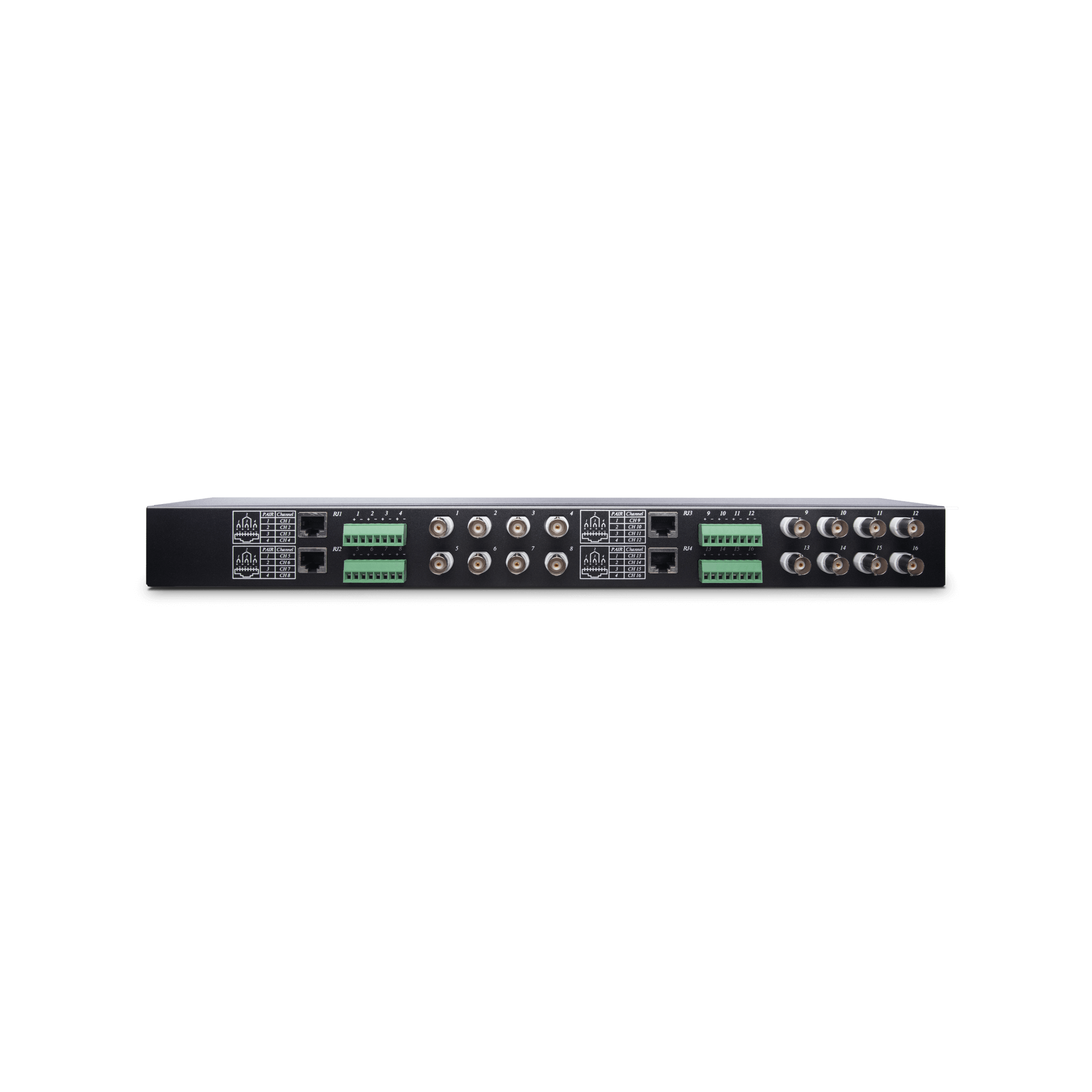 16 Port HD-TVI/AHD/HDCVI/CVBS Video Transceiver in 1 U Rack | SC&T