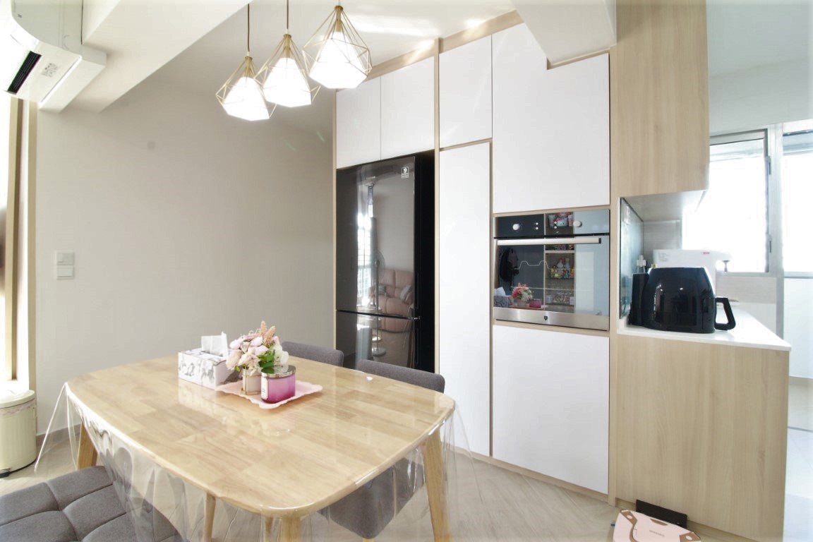 Project: Northshore 405B (Contemporary, White & Wood, Muji, ) | HDB ...
