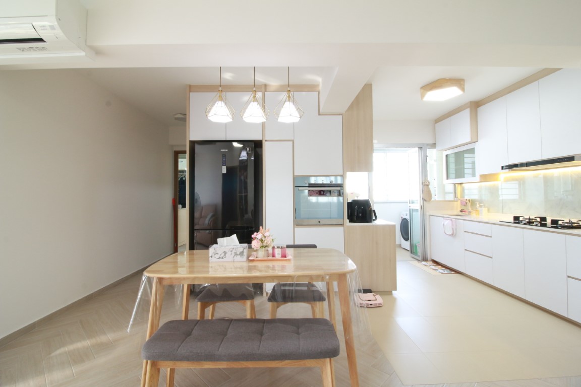 Project: Northshore 405B (Contemporary, White & Wood, Muji, ) | HDB ...
