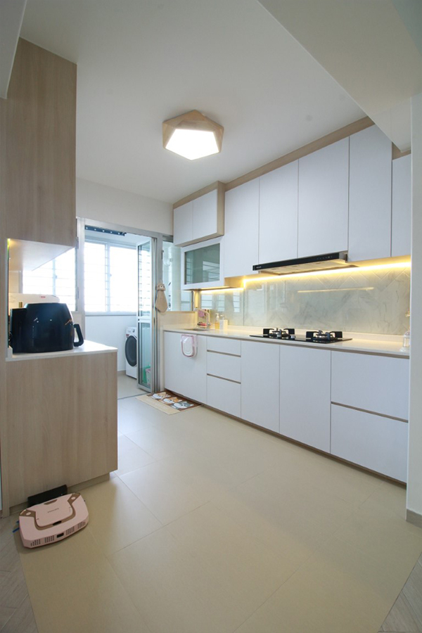 Project: Northshore 405B (Contemporary, White & Wood, Muji, ) | HDB ...