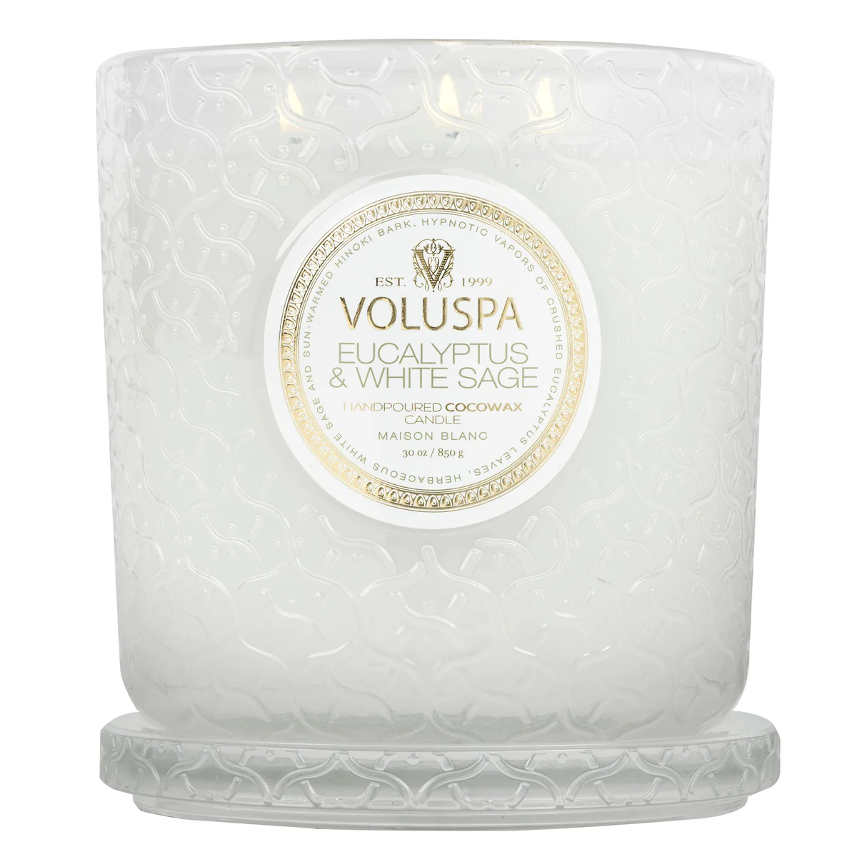Voluspa Eucalyptus & White Sage Luxe Candle | Renata's Organic Skincare