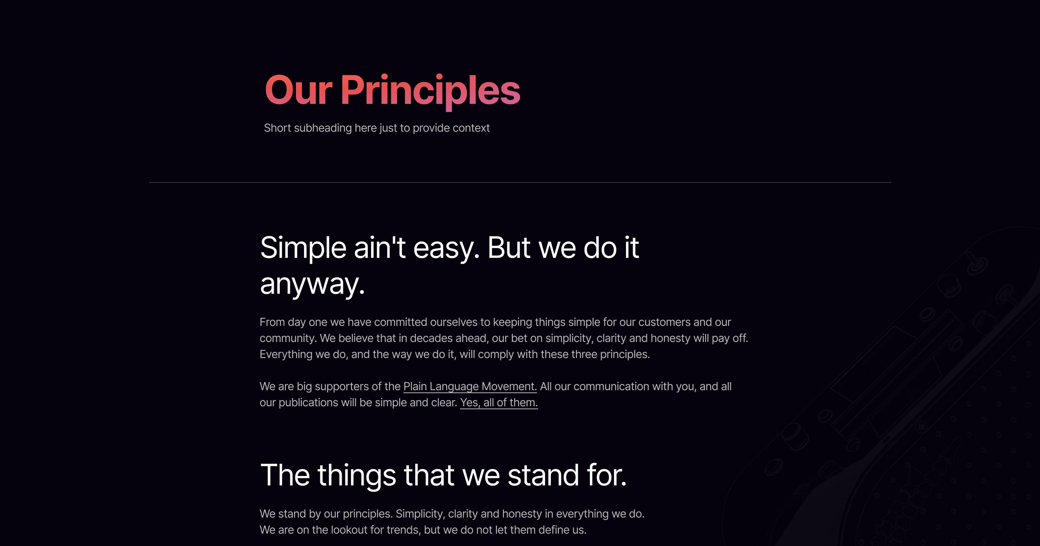 Our Principles