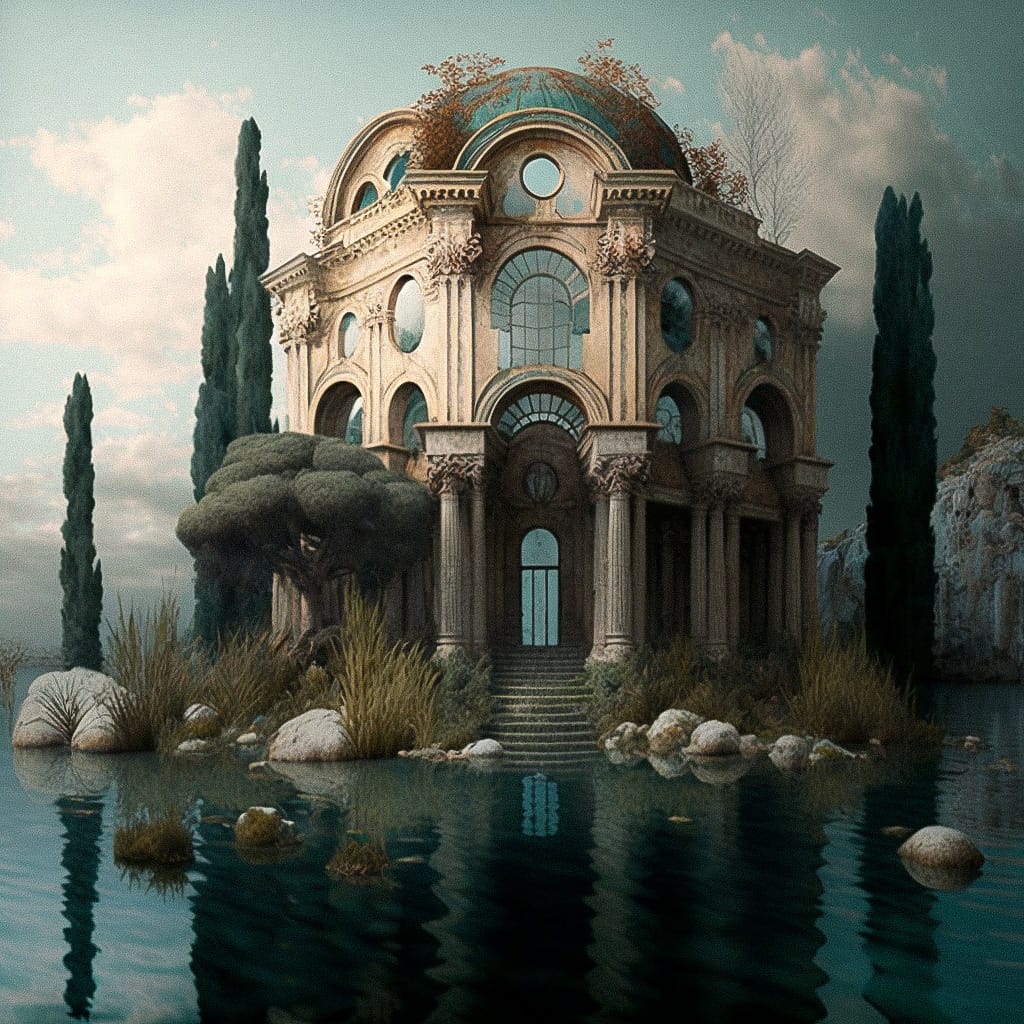 Arnold Bocklin Midjourney style | Andrei Kovalev's Midlibrary 2.0