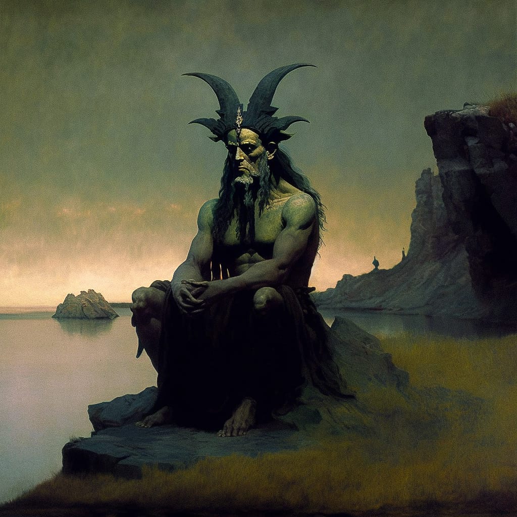 Arnold Bocklin Midjourney style | Andrei Kovalev's Midlibrary 2.0