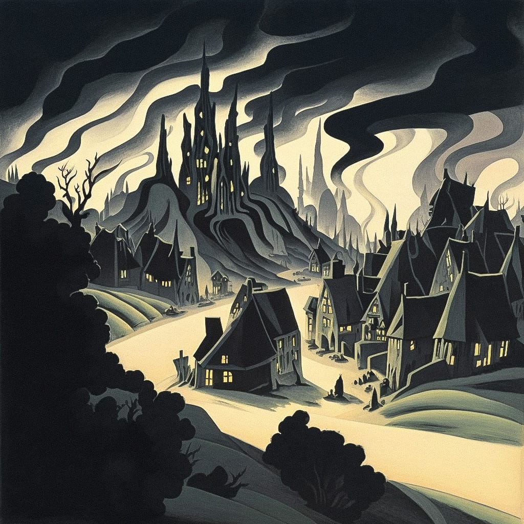 Charles E. Burchfield Midjourney style | Andrei Kovalev's Midlibrary 2.0