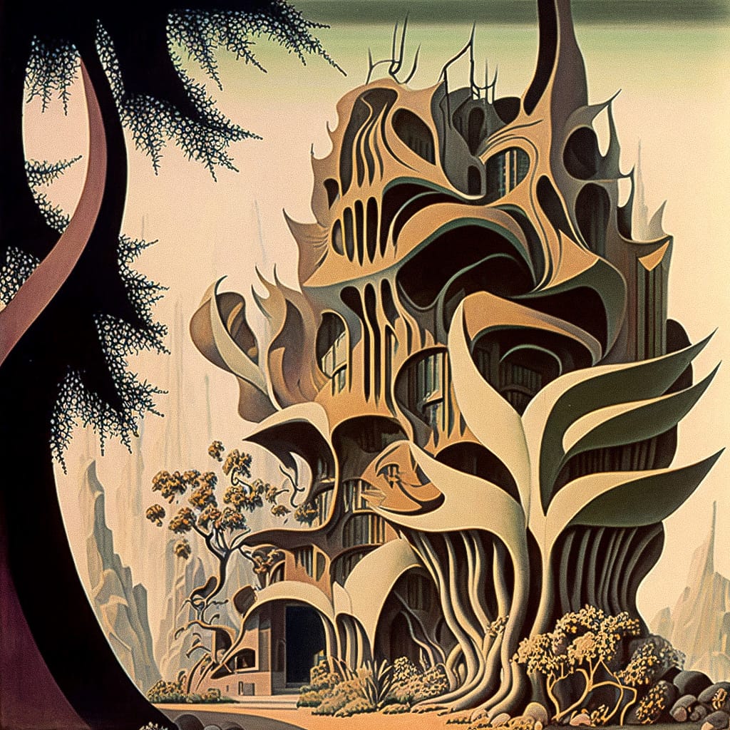 Charles E. Burchfield Midjourney style | Andrei Kovalev's Midlibrary 2.0