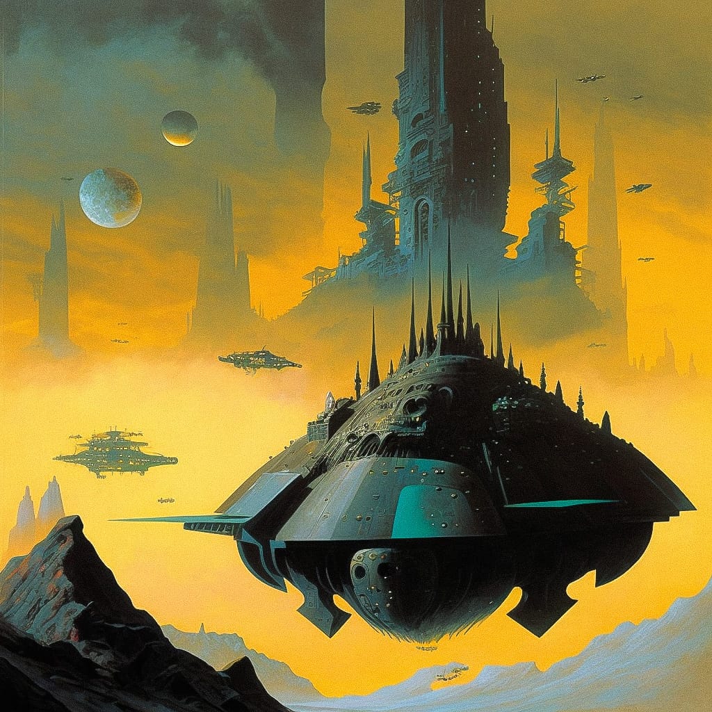 Chris Foss Midjourney style | Andrei Kovalev's Midlibrary 2.0