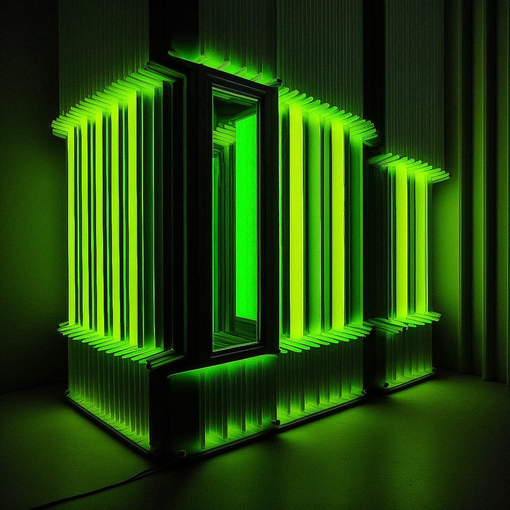 Dan Flavin Midjourney style | Andrei Kovalev's Midlibrary 2.0