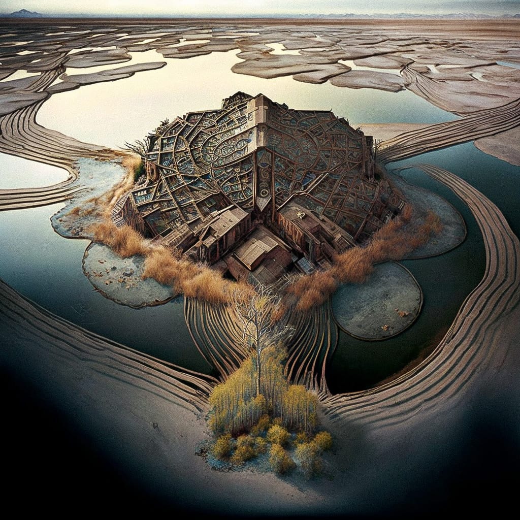 Edward Burtynsky Midjourney style | Andrei Kovalev's Midlibrary 2.0