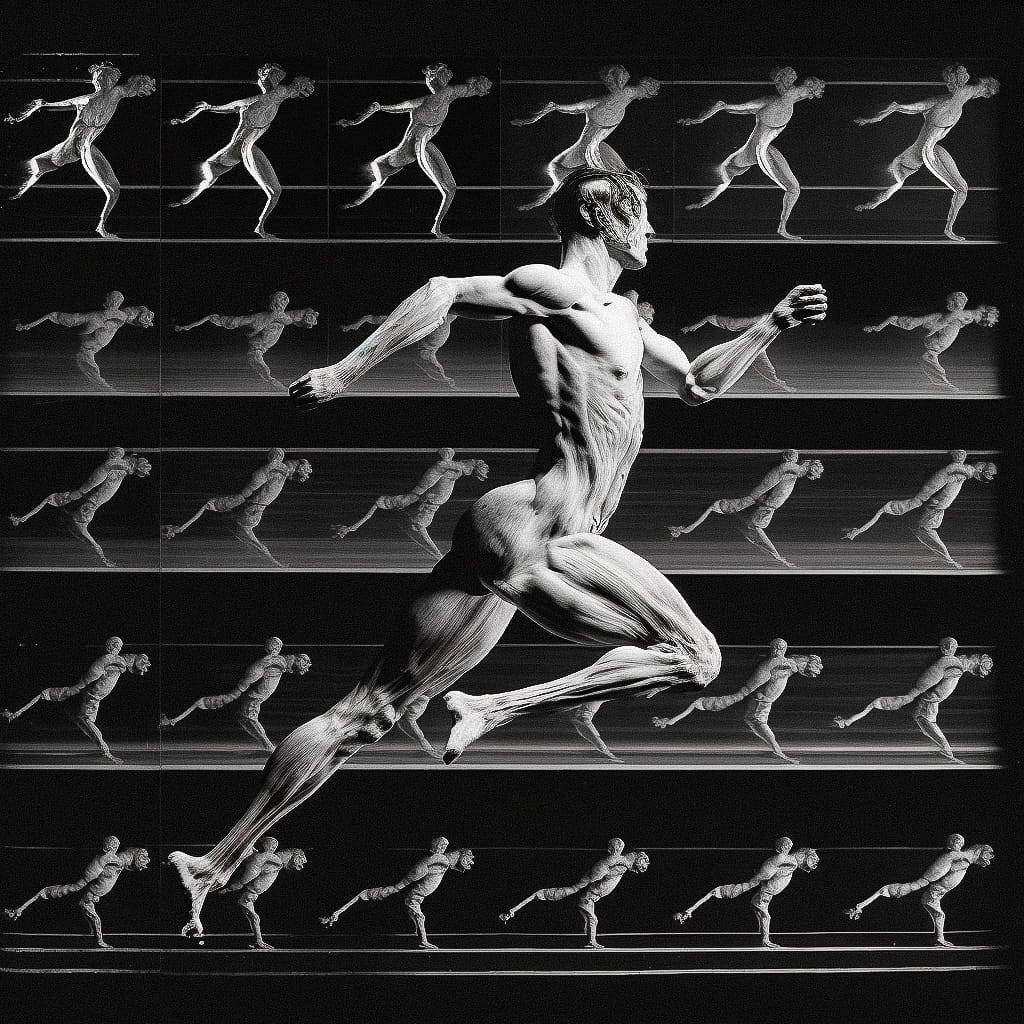 Muybridge sequence Midjourney style | Andrei Kovalev's Midlibrary 2.0