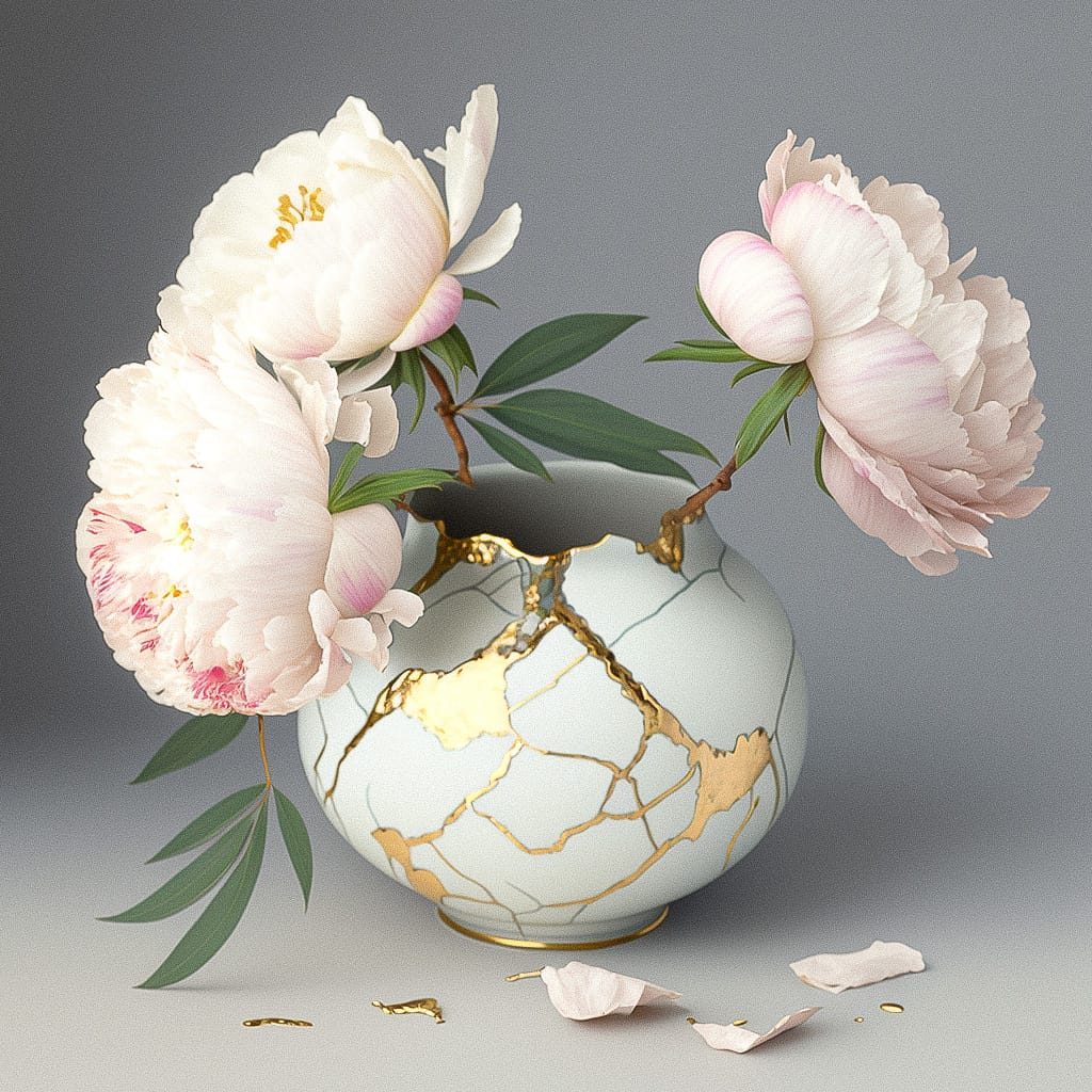 Kintsugi Midjourney style | Andrei Kovalev's Midlibrary 2.0