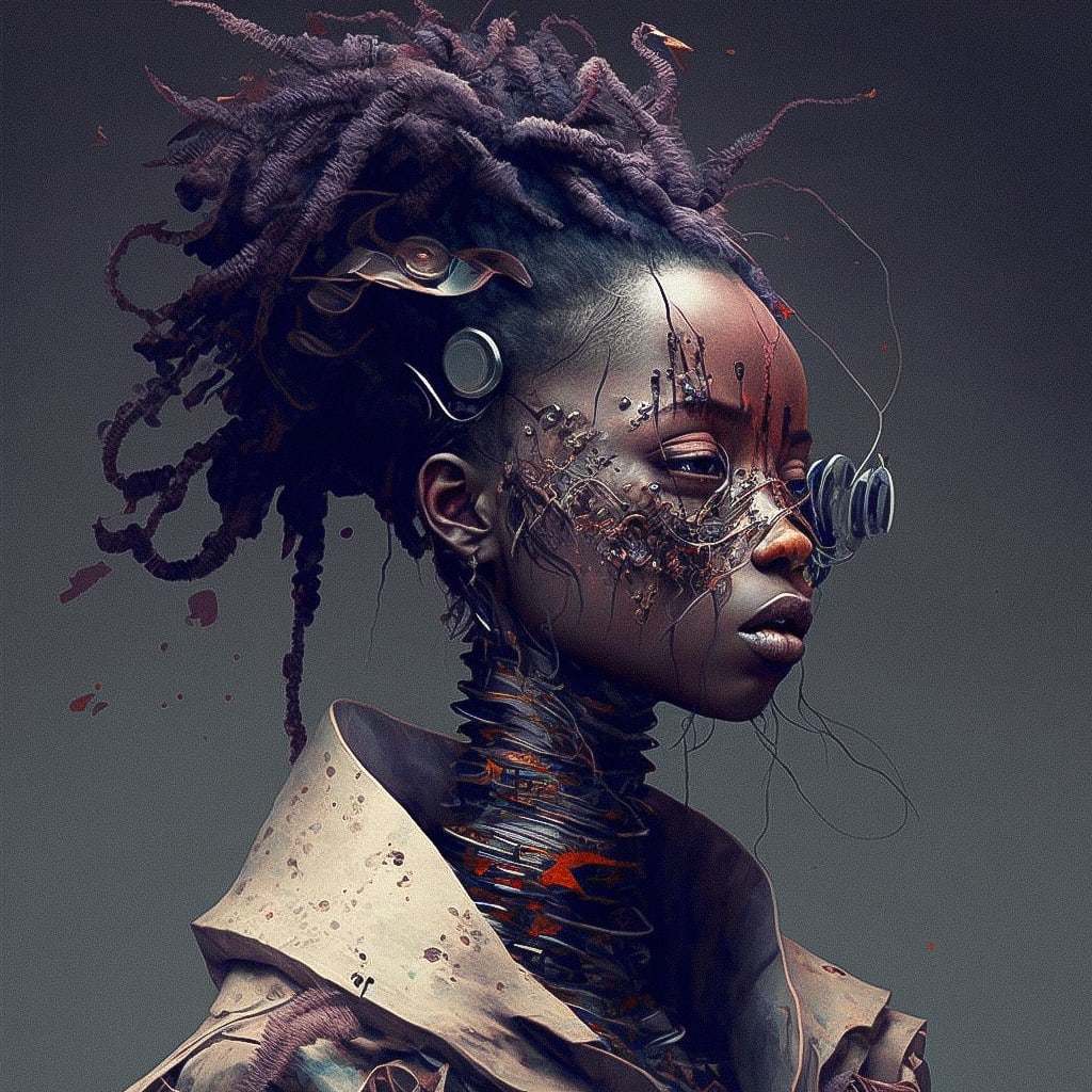 Wangechi Mutu Midjourney style | Andrei Kovalev's Midlibrary 2.0