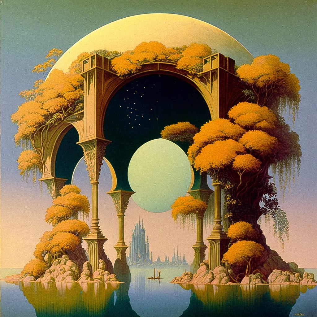 Maxfield Parrish Midjourney style | Andrei Kovalev's Midlibrary