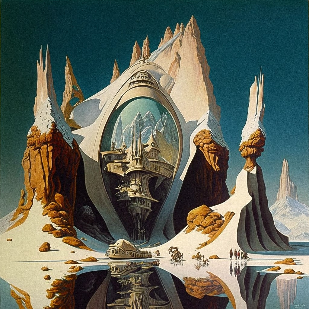Chesley Bonestell Midjourney style | Andrei Kovalev's Midlibrary 2.0