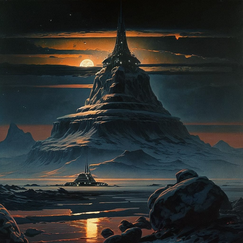 Chesley Bonestell Midjourney style | Andrei Kovalev's Midlibrary 2.0