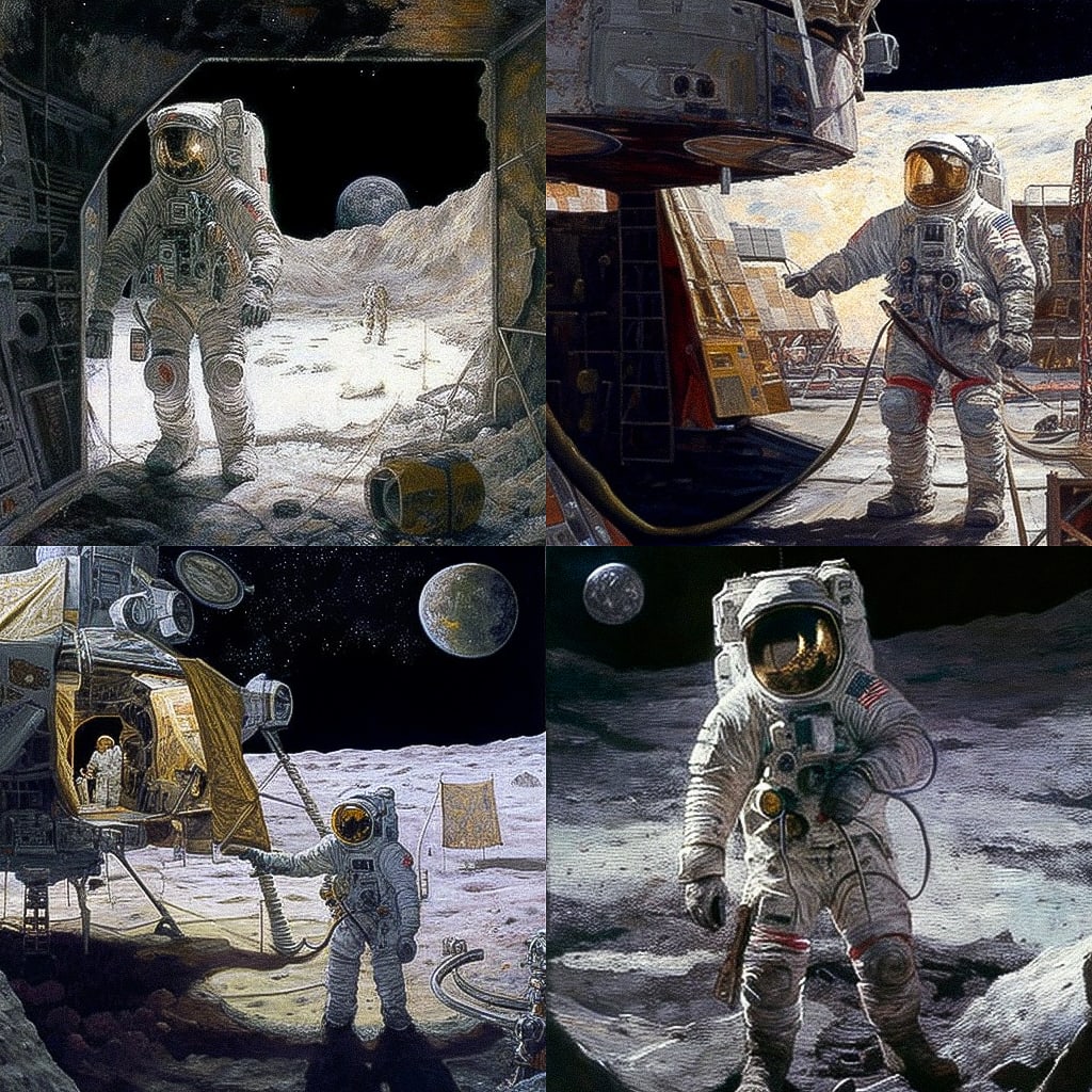 Alan Bean Midjourney style | Andrei Kovalev's Midlibrary 2.0