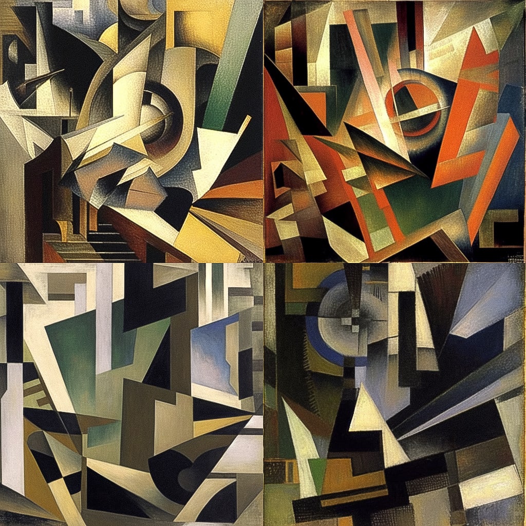 Albert Gleizes Midjourney style | Andrei Kovalev's Midlibrary 2.0