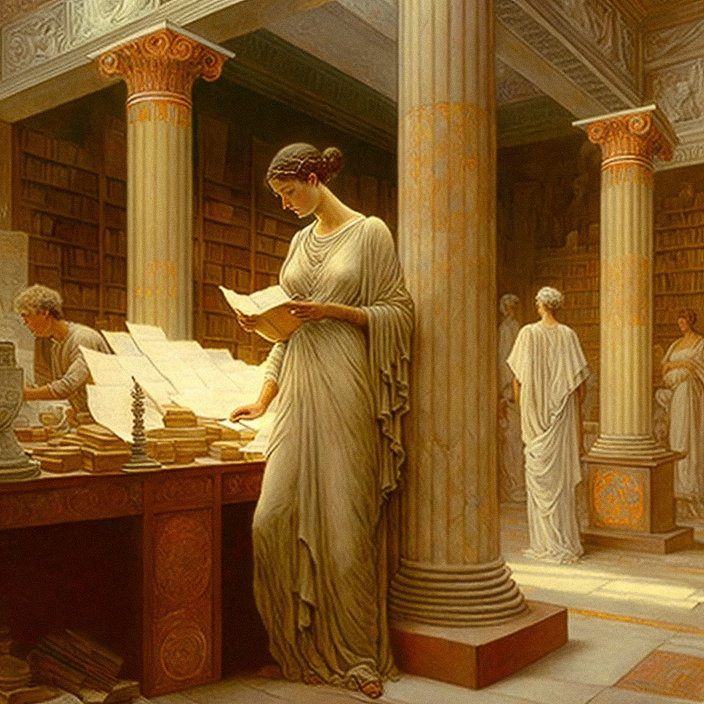 Albert Joseph Moore Midjourney style | Andrei Kovalev's Midlibrary 2.0