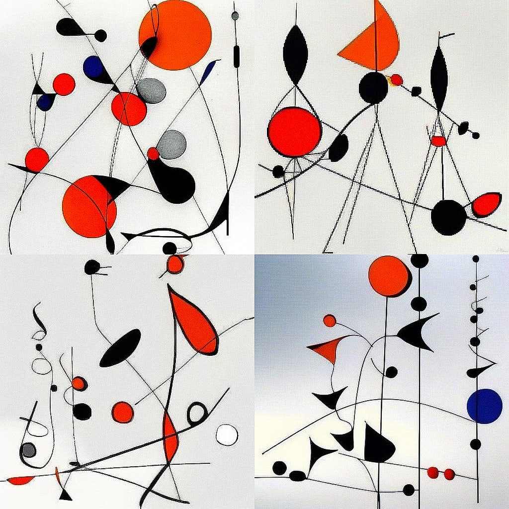 Alexander Calder Midjourney style | Andrei Kovalev's Midlibrary 2.0