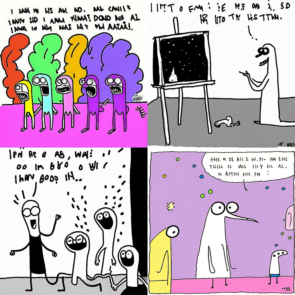 Allie Brosh Midjourney style | Andrei Kovalev's Midlibrary 2.0
