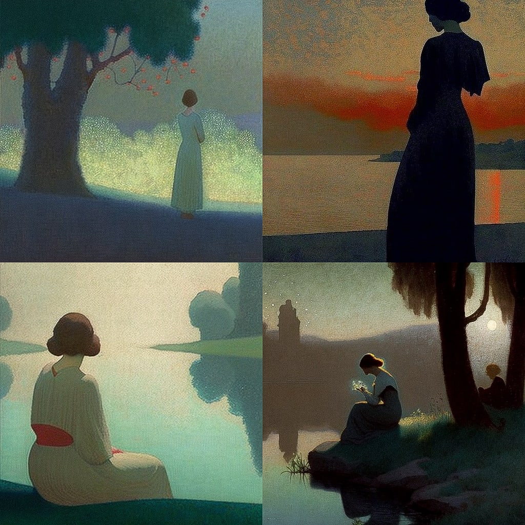 Alphonse Osbert Midjourney style | Andrei Kovalev's Midlibrary 2.0
