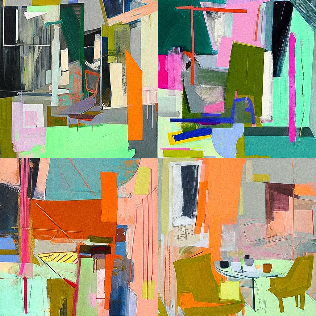 Amy Sillman Midjourney style | Andrei Kovalev's Midlibrary 2.0
