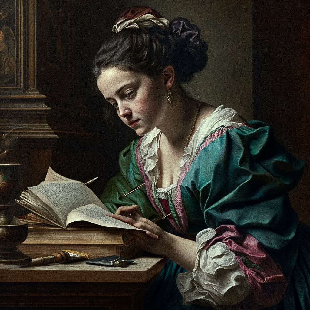 Artemisia Gentileschi Midjourney style | Andrei Kovalev's Midlibrary 2.0